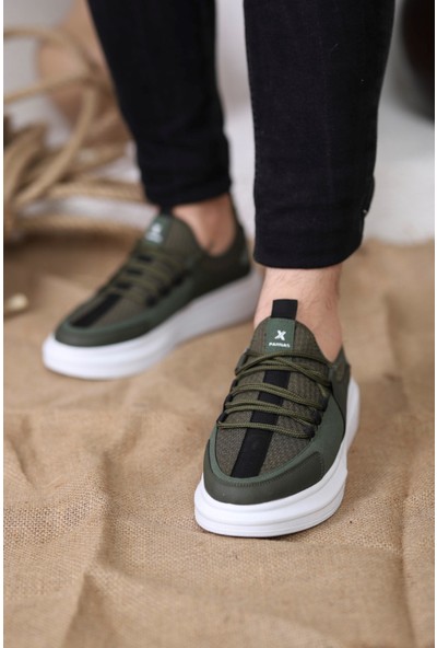 Günlük Siyah Erkek Spor Ayakkabı Haki