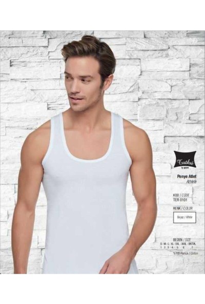 Tutku 0101İ Erkek Beyaz 6'lı Atlet %100 Pamuk Tutku 0101İ Erkek Beyaz 6'lı Atlet %100 Pamuk