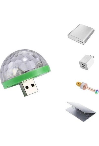 Vendor Tuning Müziğe ve Sese Duyarlı USB Girişli Araç içi Mini Disko Topu Parti Vendor Tuning Müziğe ve Sese Duyarlı USB Girişli Araç içi Mini Disko Topu Parti