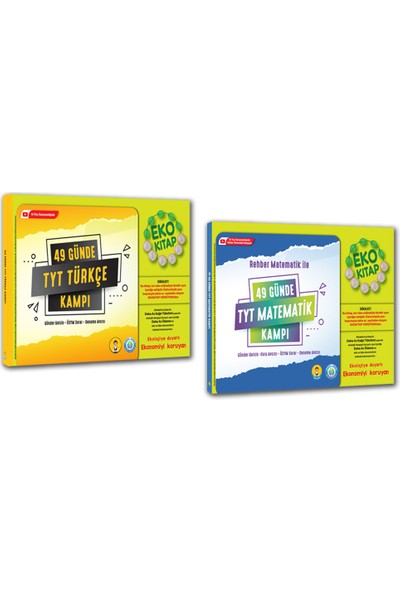 Rehber Yayınları 49 Günde TYT Matematik Türkçe Kampı Eko Set 2 Kitap Rehber Yayınları 49 Günde TYT Matematik Türkçe Kampı Eko Set 2 Kitap