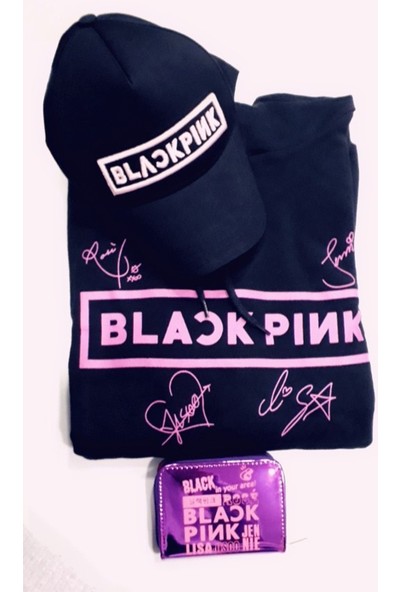 Gökhan Club Blackpink Swetshirt Şapka Cüzdan