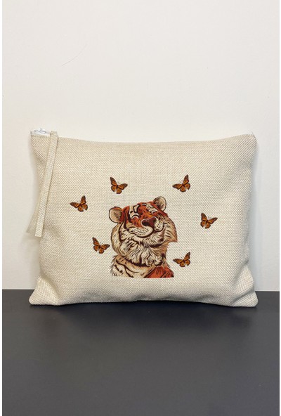 Kaplanlı El & Makyaj Çantası