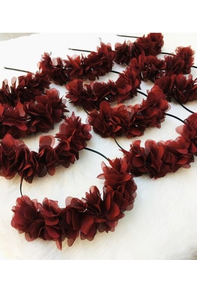 Modajico Lazer Çiçekli Nedime Tacı