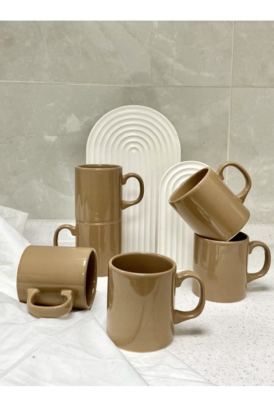 Allin Soft Renk Silindir 6'lı Kupa Seti - Kupa Bardak Allin Soft Renk Silindir 6'lı Kupa Seti - Kupa Bardak