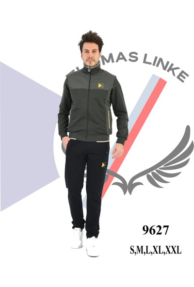 Fermuar ve Cep Detaylı Erkek Eşofman Takımı Fermuar ve Cep Detaylı Erkek Eşofman Takımı