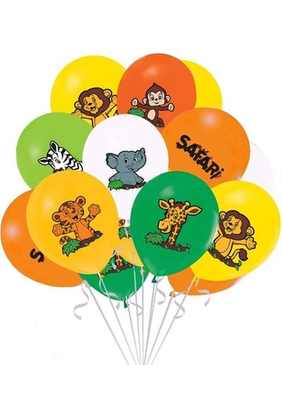 Safari Baskılı Balon 100 Adet