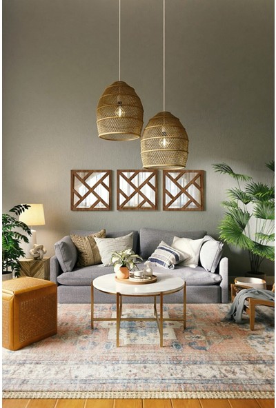 3'lü Set Dekoratif Duvar Aynası