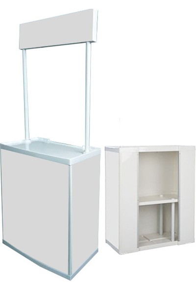 Can Tekerlekli Kare Reklam Tanıtım ve Tadım Standı - Baskısız