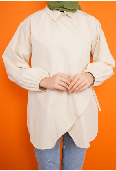 Tubbağceci Boutique Tesettür Önü Bağlamalı Kadın Gömlek Tubbağceci Boutique Tesettür Önü Bağlamalı Kadın Gömlek
