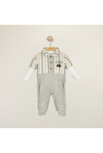 Erkek Bebek Tulum Balık Armalı - Nono Baby - Bebek Tulum - Gri - 3-6 Ay Erkek Bebek Tulum Balık Armalı - Nono Baby - Bebek Tulum - Gri - 3-6 Ay