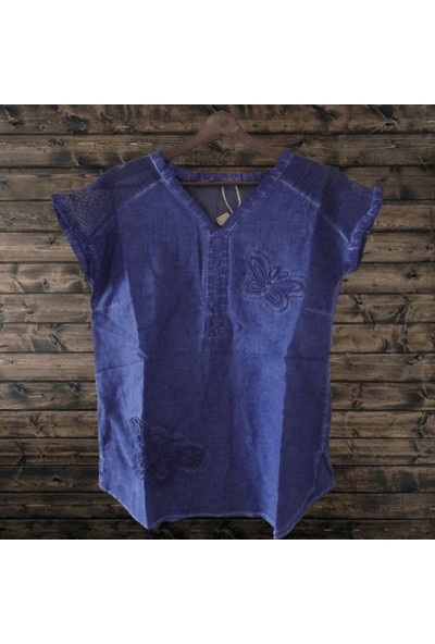 Salaş Keten Gömlek (Otantik Eskitme Kolsuz Gömlek)