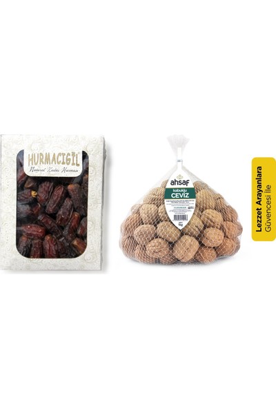 Ahsaf Hurmacıgil Şahane 2'li (Hurma 500GR + Ceviz 1000GR) Ahsaf Hurmacıgil Şahane 2'li (Hurma 500GR + Ceviz 1000GR)
