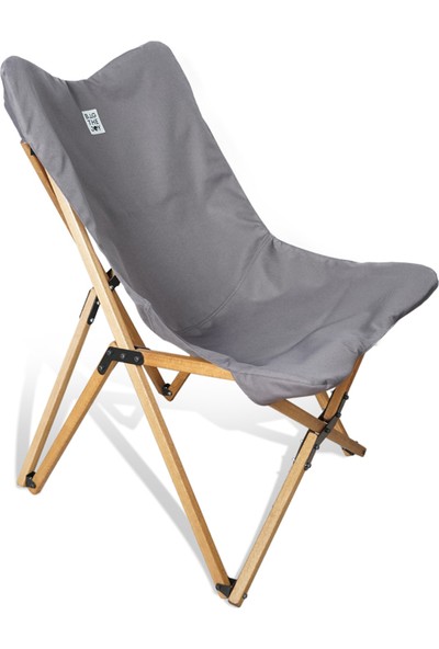Bag The Joy Ahşap Katlanır Kamp & Bahçe Sandalyesi – Kahverengi Iskelet - Koyu Gri Kılıf Bag The Joy Ahşap Katlanır Kamp & Bahçe Sandalyesi – Kahverengi Iskelet - Koyu Gri Kılıf