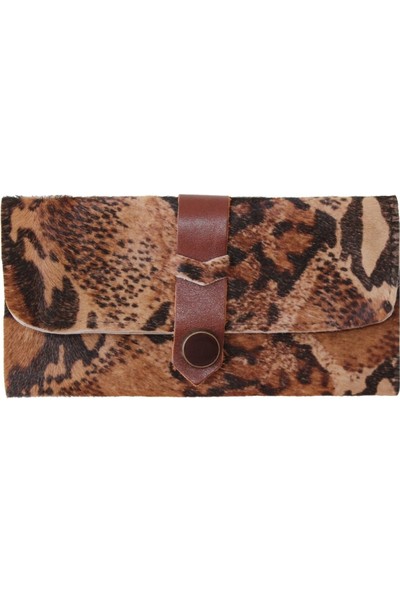 Unlimited Collection Kaplan Desenli %100 Gerçek Deri Kadın Tütün Kesesi