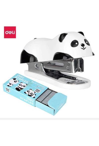 Deli 0452 Mini Zımba Makinesi Seti NO10 Renkli 15 Sayfa Blister