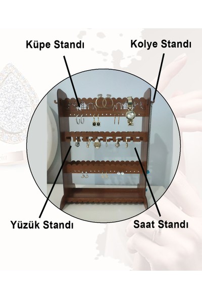 Eryatex Takı Düzenleyici Takı Standı Takı Organizeri Kutusu Dekoratif Takı Standı Eryatex Takı Düzenleyici Takı Standı Takı Organizeri Kutusu Dekoratif Takı Standı