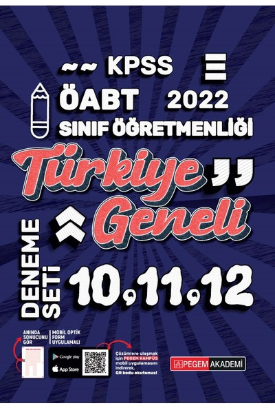 Pegem Akademi Yayıncılık 2022 Kpss Öabt Sınıf Öğretmenliği Türkiye Geneli 10-11-12 (3'lü D Pegem Akademi Yayıncılık 2022 Kpss Öabt Sınıf Öğretmenliği Türkiye Geneli 10-11-12 (3'lü D