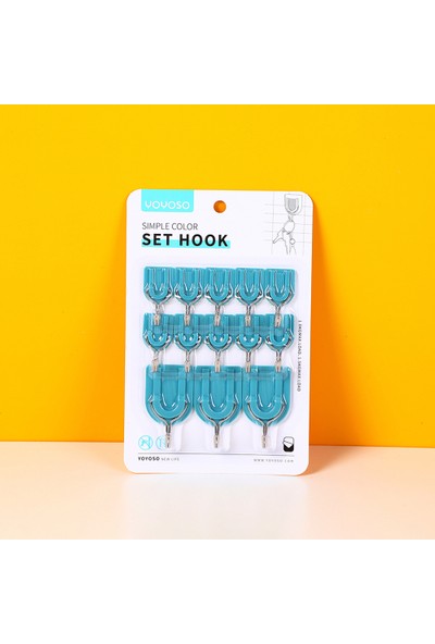 Yoyoso 13LÜ Yapışkanlı Metal Kanca Seti Yeşil Yoyoso 13LÜ Yapışkanlı Metal Kanca Seti Yeşil