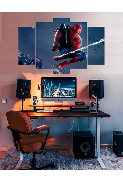 Spider-Man Temalı 5 Parçalı Duvar Tablosu
