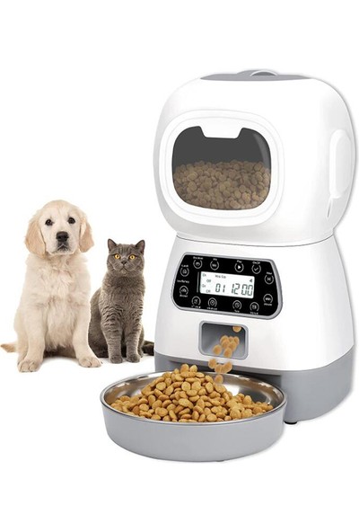 Mectime Otomatik Evcil Hayvan Besleyici Beyaz (Yurt Dışından)