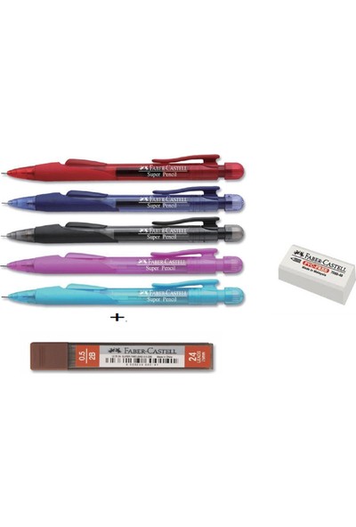 Süper Pencıl 0.5 (1 Adet)+0.5 Uç+Küçük Silgi