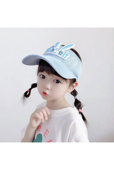 Kız Çocuk Arkadan Lasitlikli 2-8 Yaş Güneş Koruyucu Yazlık Siperlik Vizör Şapka
