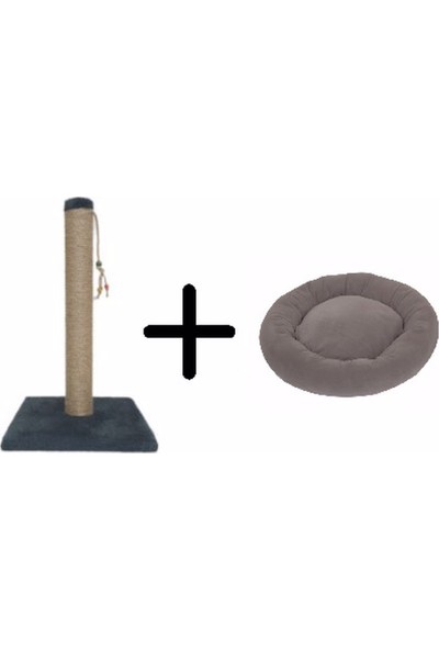 Petitoys Kedi Tırmalama Tahtası , Polar Simit Kedi Yatağı 2'li Set Petitoys Kedi Tırmalama Tahtası , Polar Simit Kedi Yatağı 2'li Set