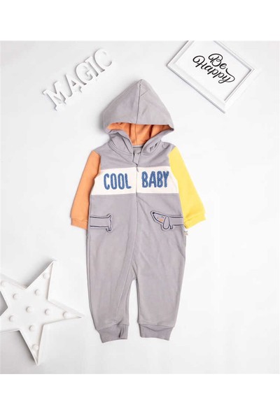 Le Mabelle Uzun Kollu Gri Cool Baby Bebek Tulum - John Le Mabelle Uzun Kollu Gri Cool Baby Bebek Tulum - John