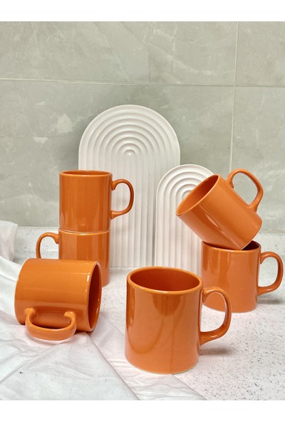 Allin Parlak Silindir 6'lı Kupa Seti Allin Parlak Silindir 6'lı Kupa Seti