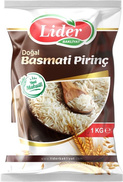 Lider Bakliyat Lider Basmati Pirinç 1 kg Lider Bakliyat Lider Basmati Pirinç 1 kg