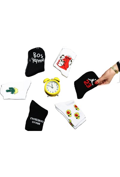 FERSAN Cymarkt Baskılı Çorap 6 Adet