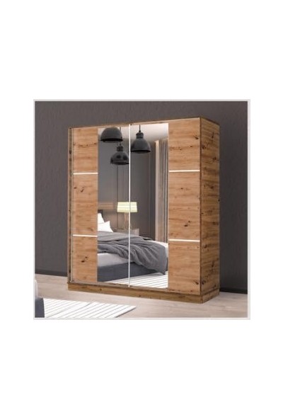Izara Ceviz Sürgülü Dolap