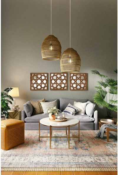 3'lü Set Dekoratif Duvar Aynası