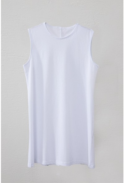 Markasız Penye Kısa Kol Içlik Beyaz