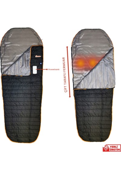 Listeleo Powerbank Isıtıcılı Çadır Uyku Tulumu
