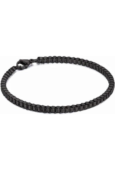 The Gifts Küp Model Spor Siyah Çelik Bileklik Zincir The Gifts Küp Model Spor Siyah Çelik Bileklik Zincir