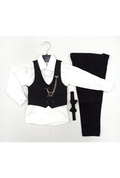 Terry Yelekli Erkek Çocuk Takım Damatlık