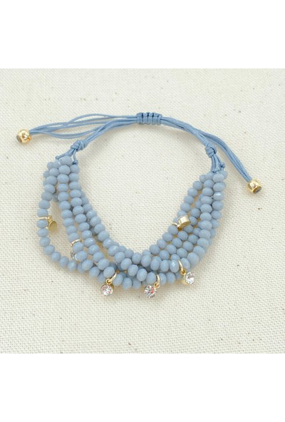 Wish Design Sıralı Taşlı Boncuk Bileklik No.15