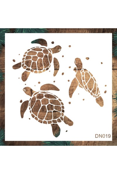 Stencil Tasarım DN009 Kaplumbağa Deniz Temalı - Dekoratif Duvar ve Eşya Boyama Şablonları 25X25CM Stencil Tasarım DN009 Kaplumbağa Deniz Temalı - Dekoratif Duvar ve Eşya Boyama Şablonları 25X25CM