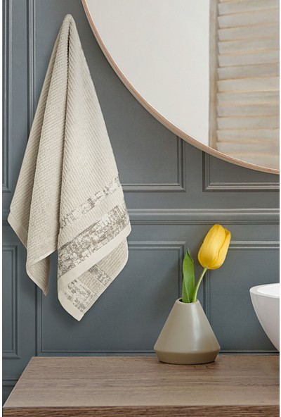 Kiğılı Bordürlü Jakarlı Yüz Havlusu (50X90)