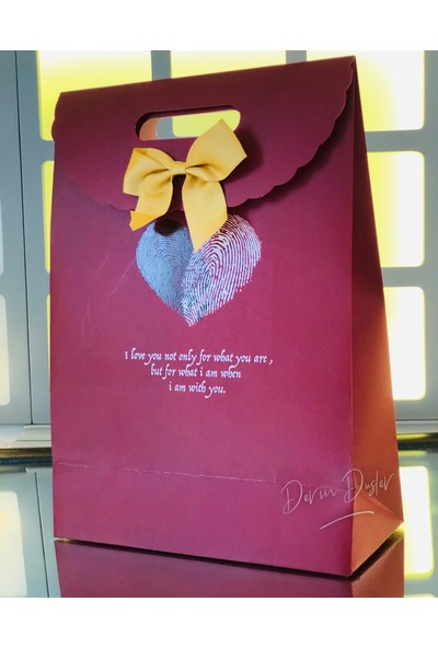 Derin Düşler Baskılı Cırt Kapaklı Karton Çanta 32*23*10.5 cm