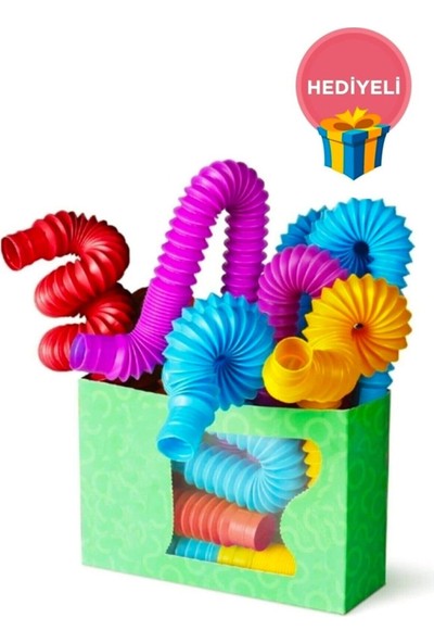 Okfis Pop Tube Eğitici Stres Giderici Oyuncak Esnek Tüp 5 Adet 19 cm Okfis Pop Tube Eğitici Stres Giderici Oyuncak Esnek Tüp 5 Adet 19 cm