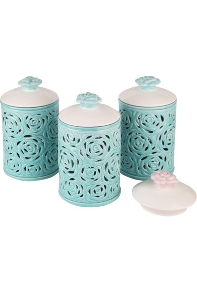 3'lü Güllü Büyük Kavanoz