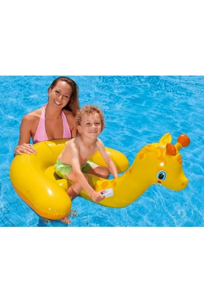 Çocuk Deniz Yatağı Koltuğu Binici Zürafa Tutmalı 132CM x 107CM
