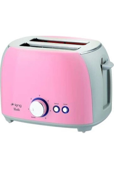 King K-2178 Fiesta Ekmek Kızartma Makinesi Pembe King K-2178 Fiesta Ekmek Kızartma Makinesi Pembe