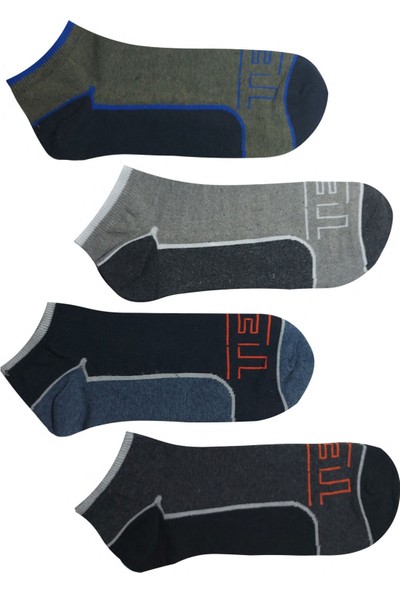 Lara Çorap 4'lü Team Erkek Spor Patik Çorap (40-46)