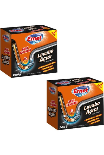 Ernet Lavabo Açıcı Granül 4X50G Ernet Lavabo Açıcı Granül 4X50G