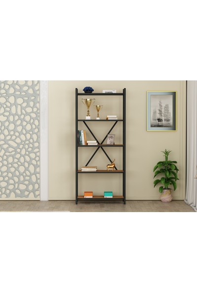Hira 5 Raflı Metalli Kitaplık