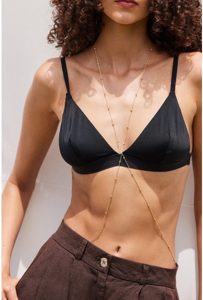 Vatkalı Gold Vücut Kolyesi