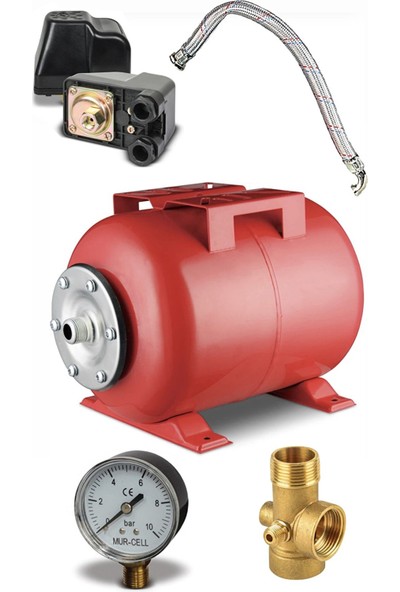 Schutzenger Set 50 Lt Yatay Hidrofor Genleşme Tankı -Manometre Duru Şalter Beşyol 70CM Flex Hortum SC-50SET Schutzenger Set 50 Lt Yatay Hidrofor Genleşme Tankı -Manometre Duru Şalter Beşyol 70CM Flex Hortum SC-50SET